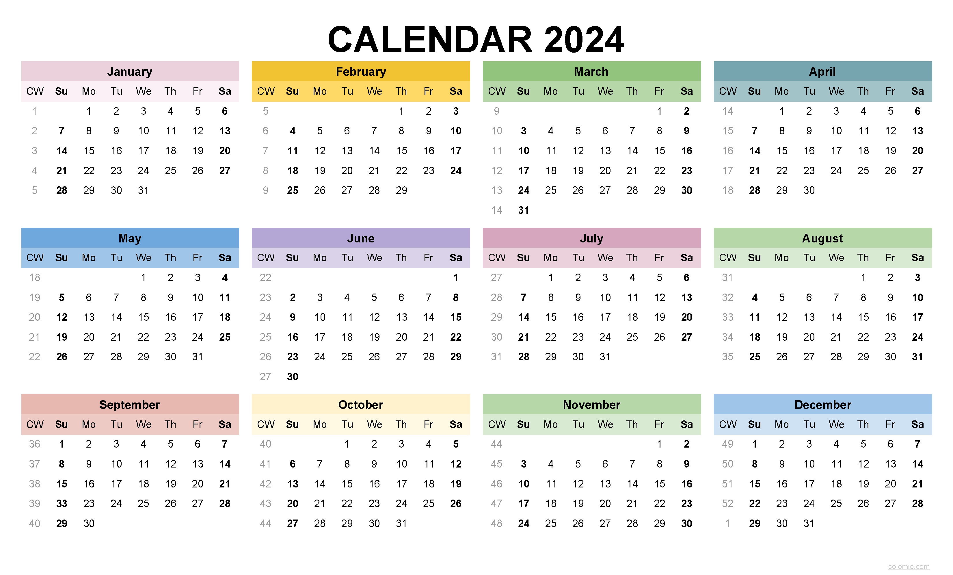Printable Calendar 2024 2024 Printable Calendar 2024 2024