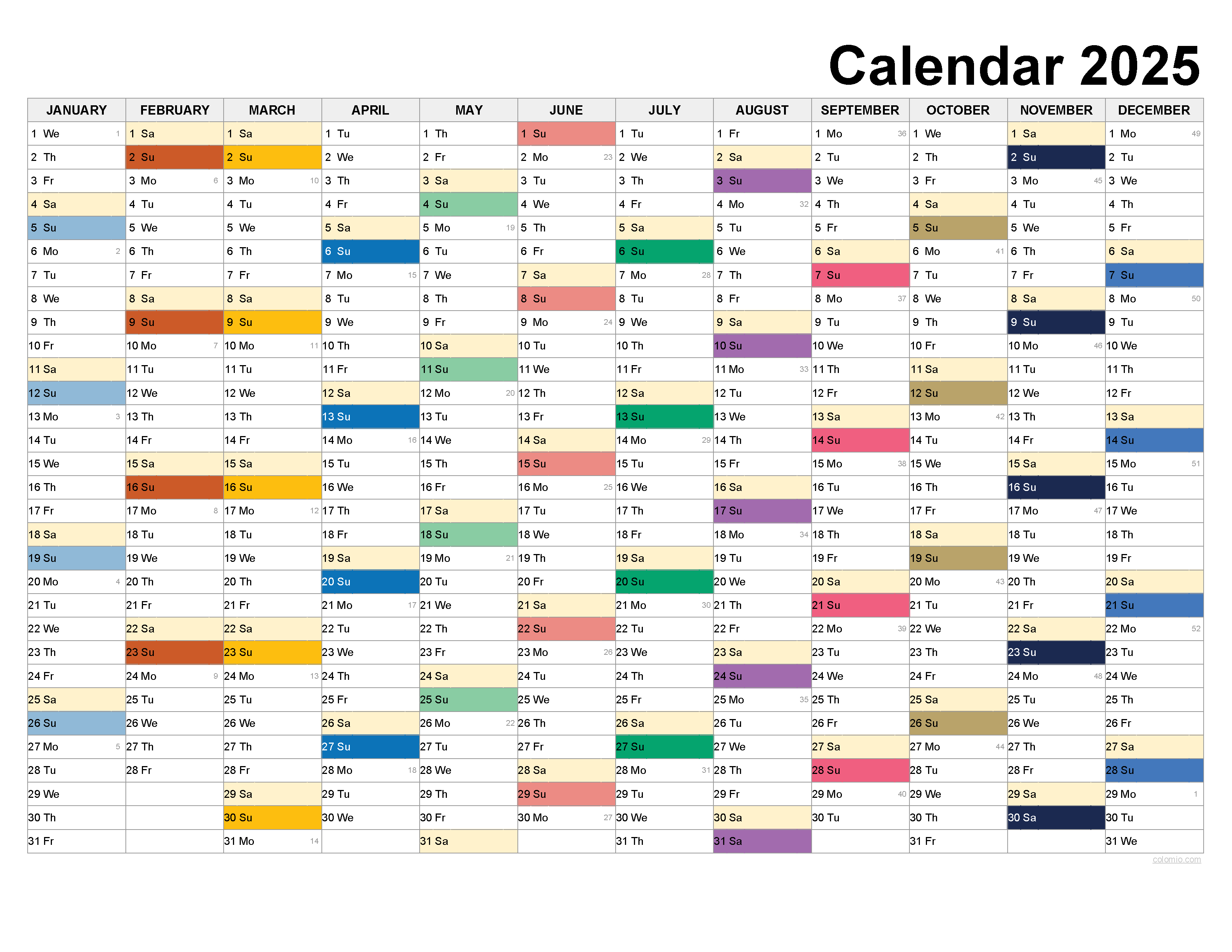 Vertical Printable Calendar 2025 Pdf Bren Marlie
