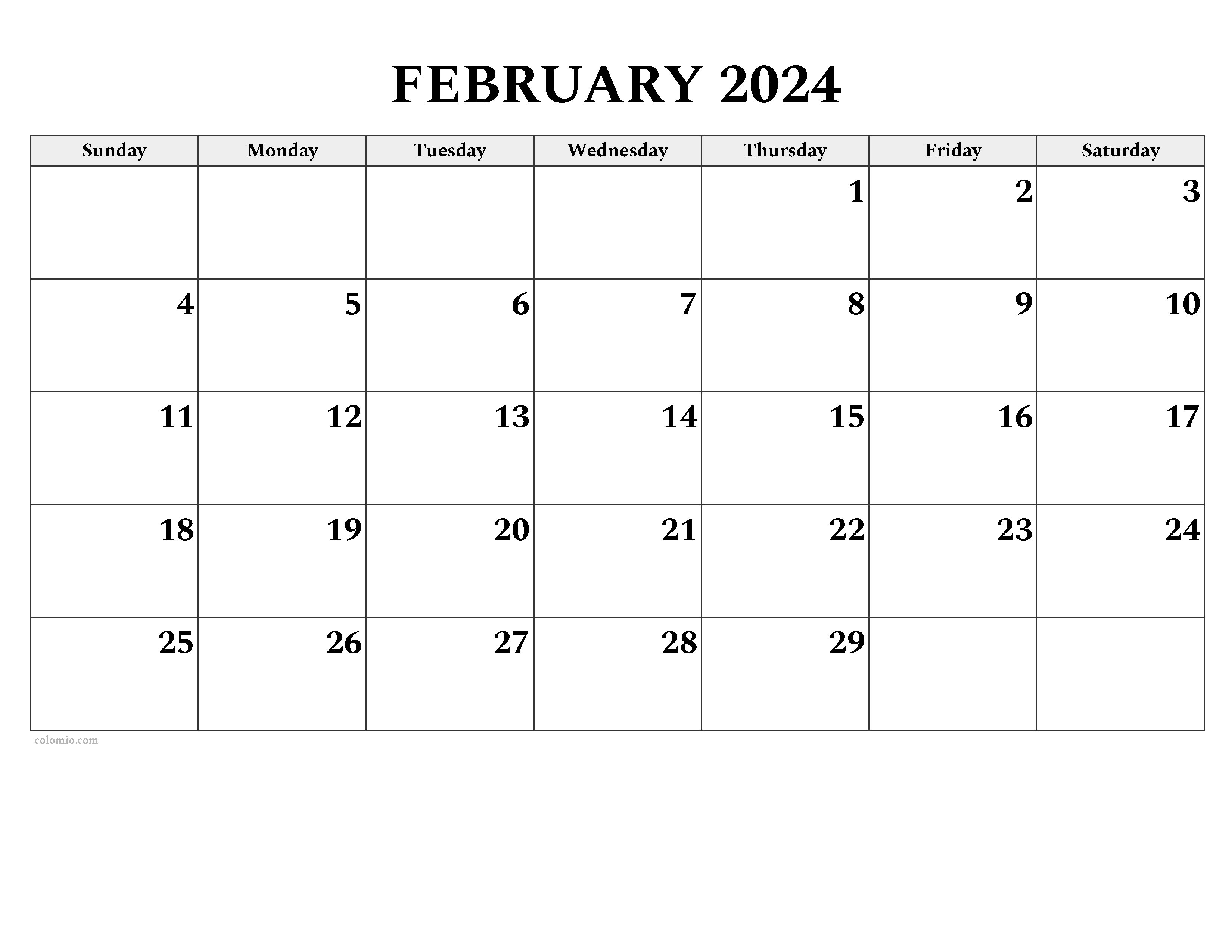 February 2025 Calendar Free Printable PDF XLS And PNG