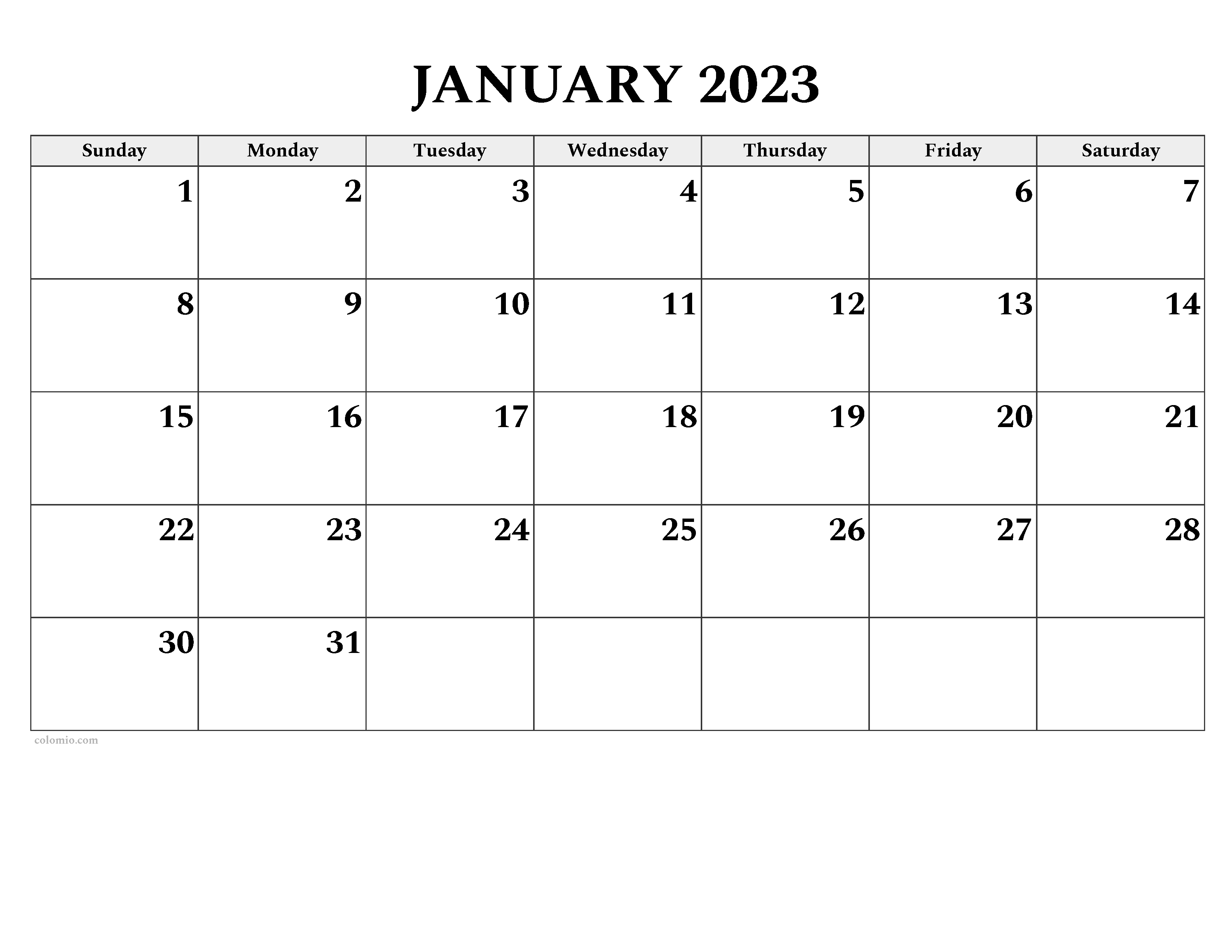 January 2025 Calendar Free Printable PDF XLS And PNG Colomio January 2025 Calendar Free Printable PDF XLS And PNG Colomio