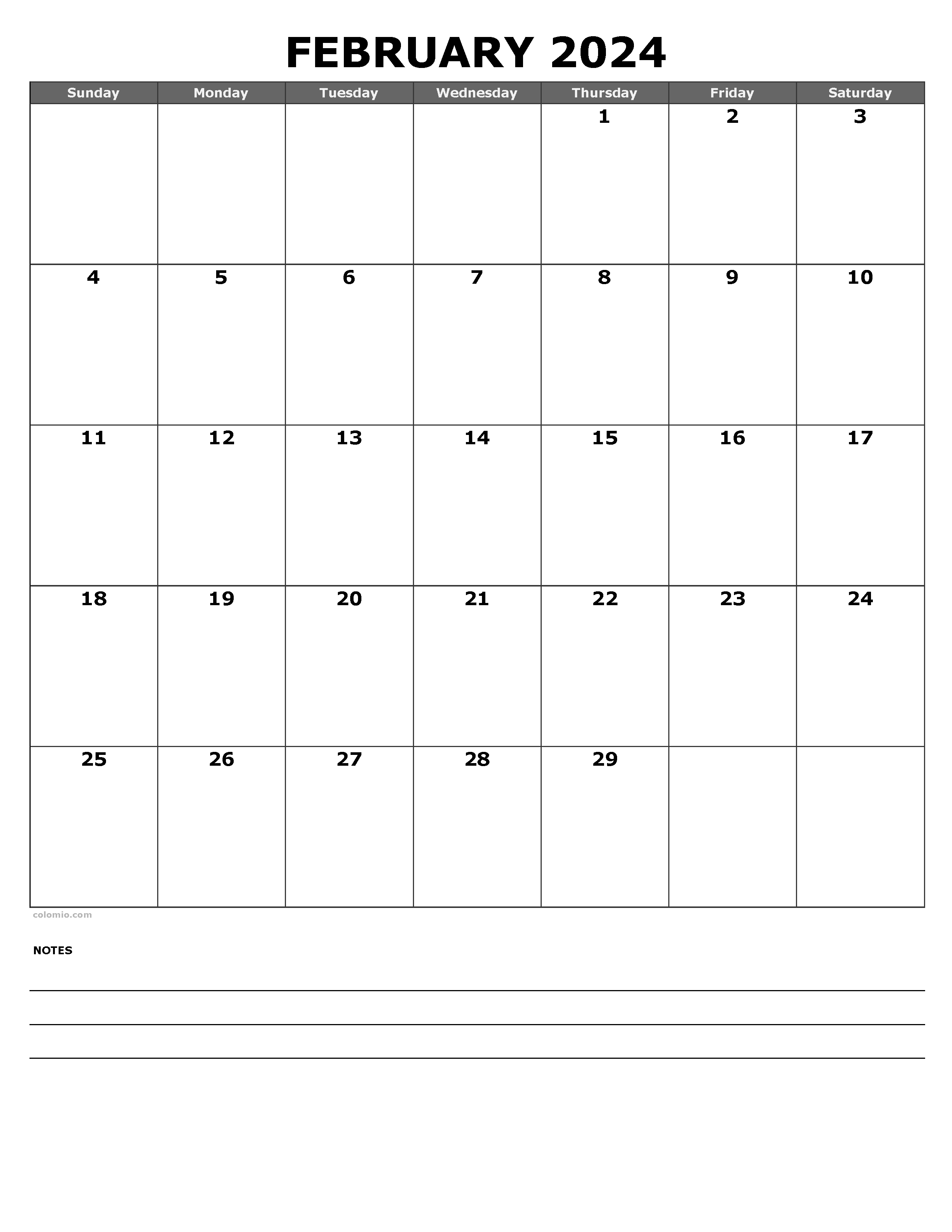 February 2024 Calendar Free Printable PDF XLS And PNG