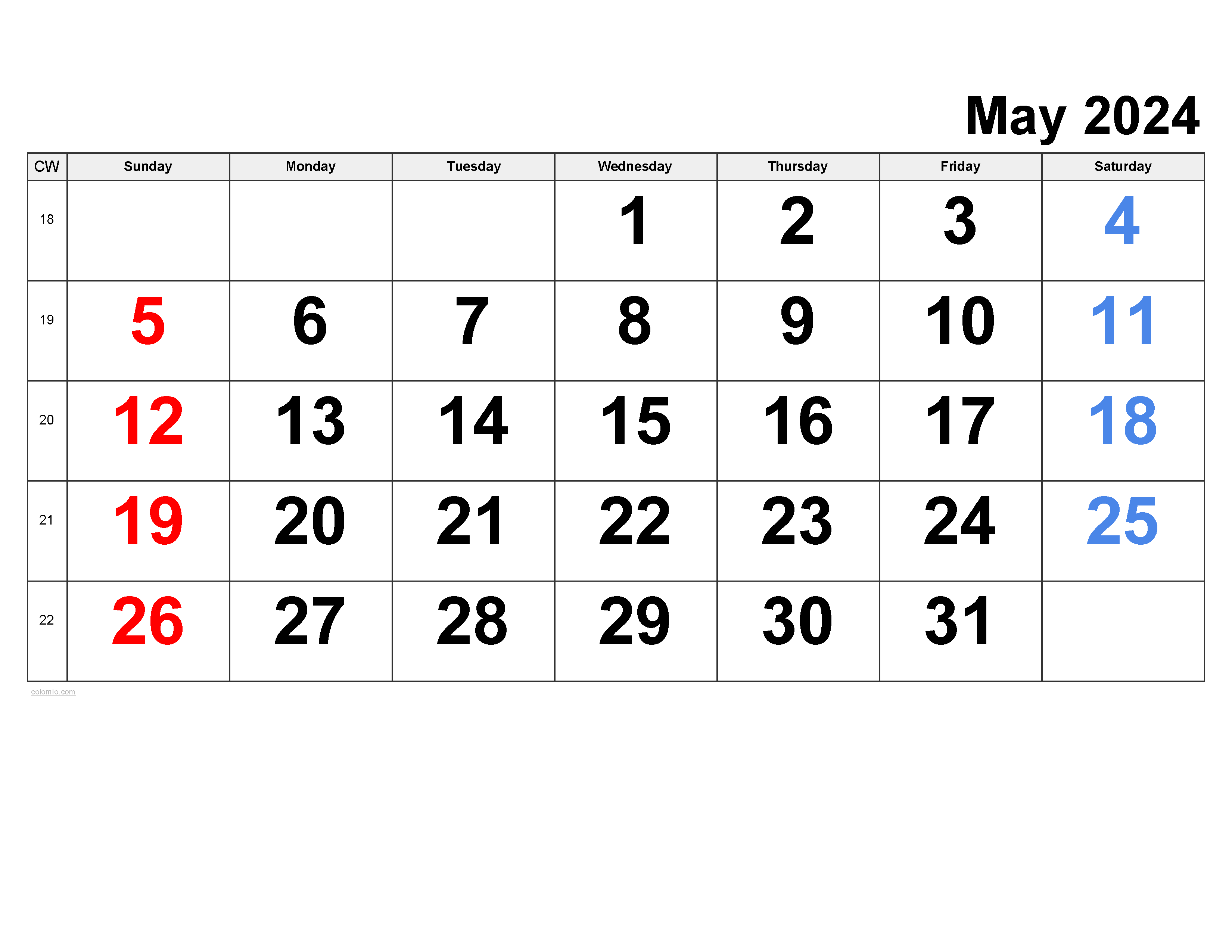 May 2025 Calendar Free Printable PDF XLS And PNG