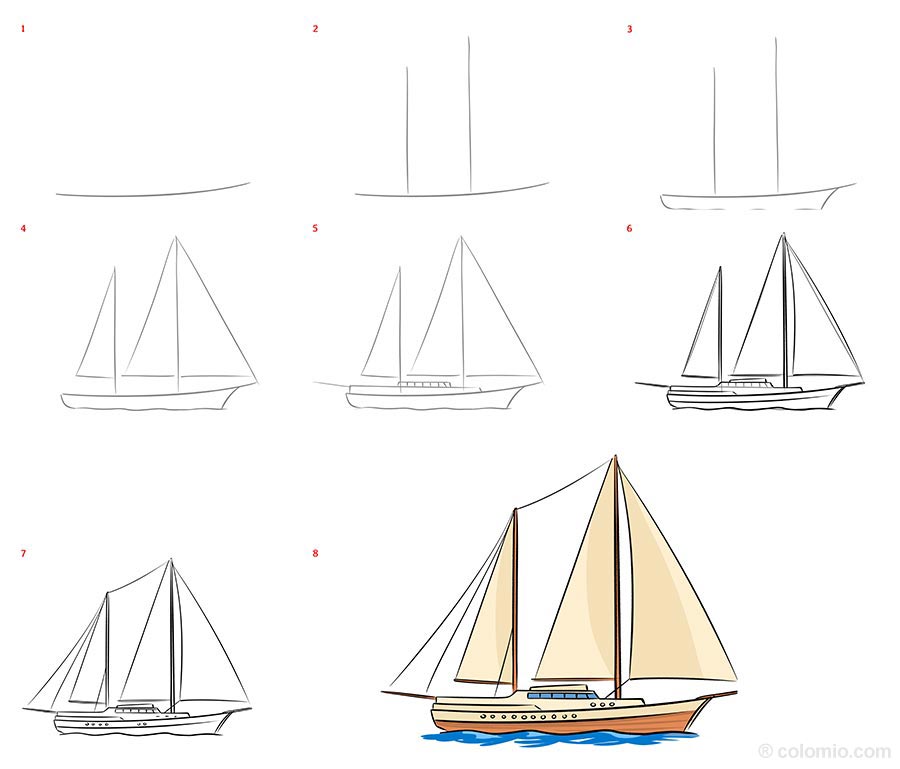 How To Draw A Boat In 8 Easy Steps Sailboat Tutorial Free PDF How To Draw A Boat In 8 Easy Steps Sailboat Tutorial Free PDF