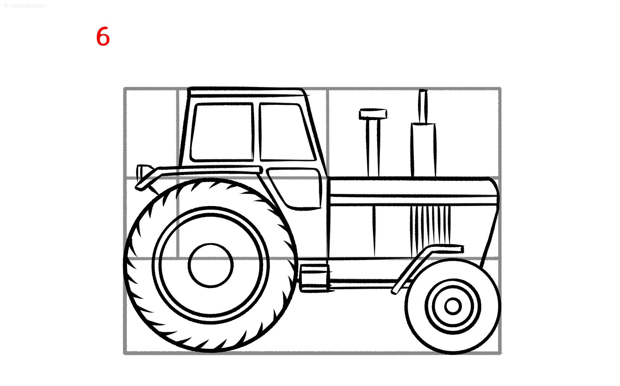 Tractor Drawing How To Draw A Tractor